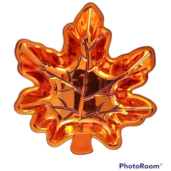 Target | Holiday | Metallic Fall Leaf Serving Dish | Poshmark